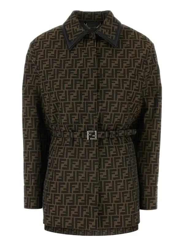 Fendi Embroidered Canvas Shirt - Multicolor