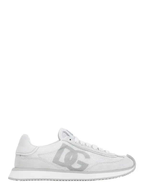 Dolce & Gabbana Low Top Sneakers With Dg Logo Detail - White