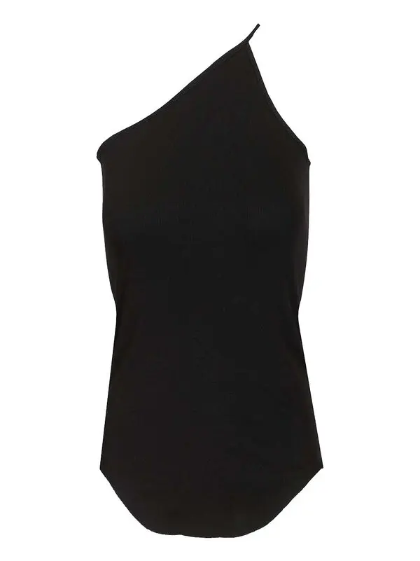 Rick Owens Asymmetrical Tank Top - Black
