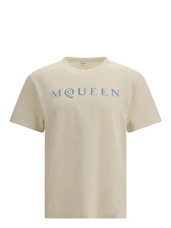 Alexander McQueen Cotton T-shirt With Logo - Multicolor