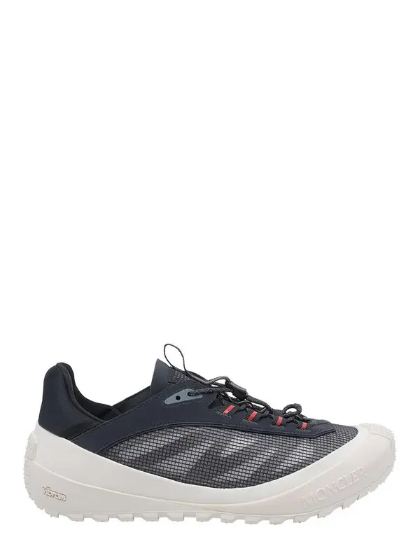 Moncler Trailgrip Lp Sneakers With Leather And Fluo Details - Blue