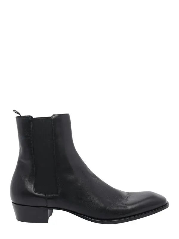 Saint Laurent Stanton Chelsea Booties - Black