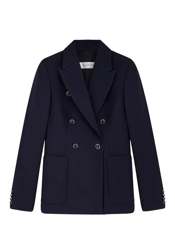 Max Mara Virgin Wool Double-breasted Blazer - Multicolor