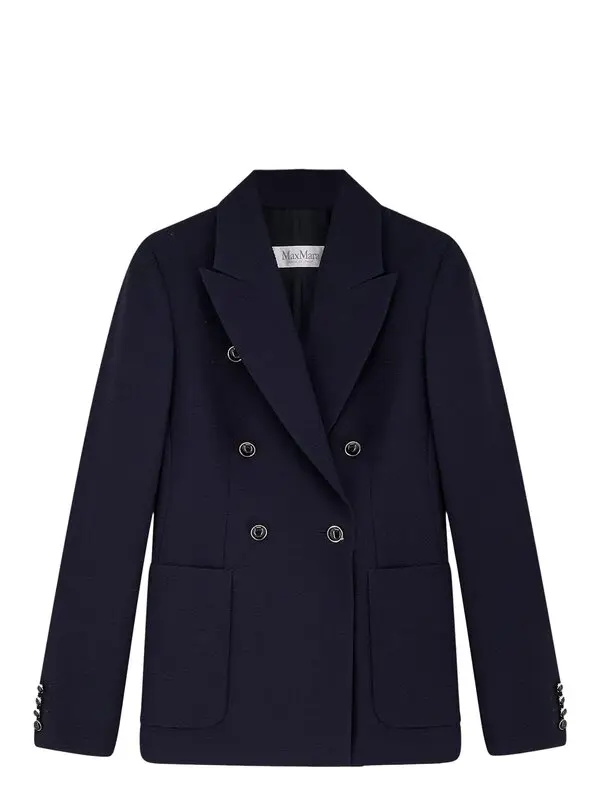 Max Mara Virgin Wool Double-breasted Blazer - Multicolor