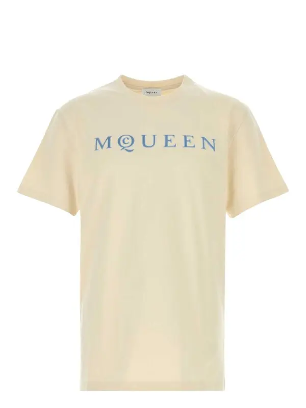 Alexander McQueen Cream Cotton T-shirt - Yellow