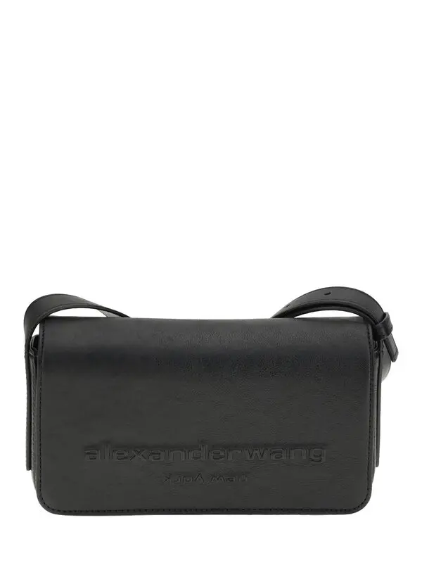 Alexander Wang Leather Shoulder Bag - Black