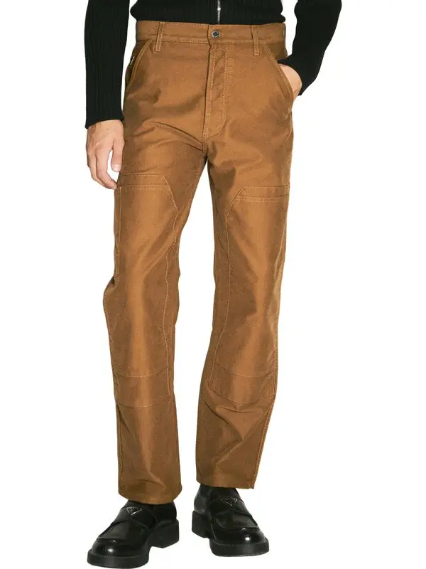 Prada Moleskin Cargo Pants - Brown
