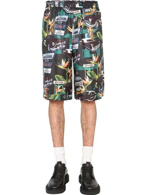 Givenchy Printed Bermuda Shorts - Black