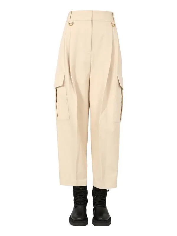 Givenchy High Waisted Cargo Pants - Cream