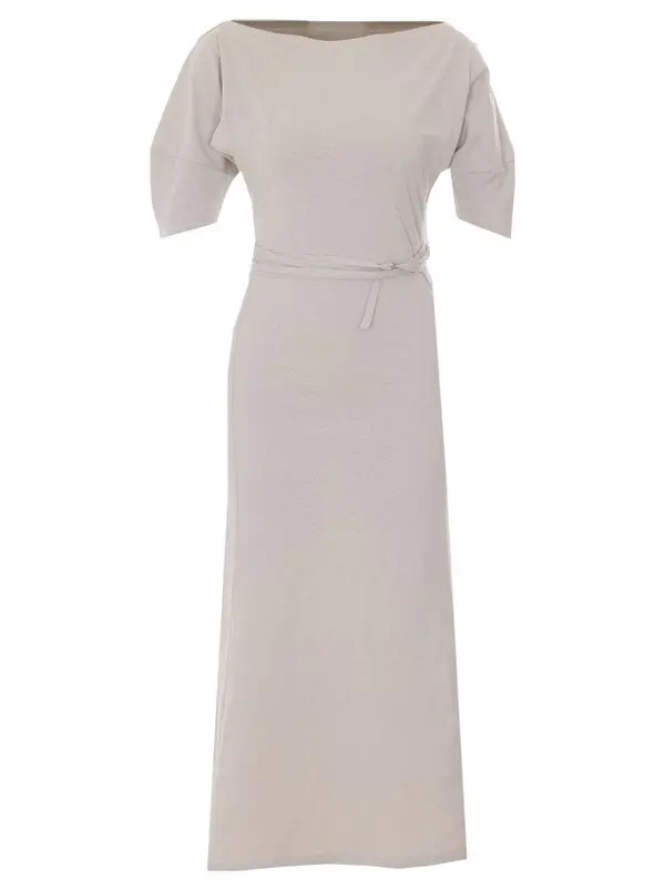 LEMAIRE Off Shoulder Dress With Side Slits - Gray