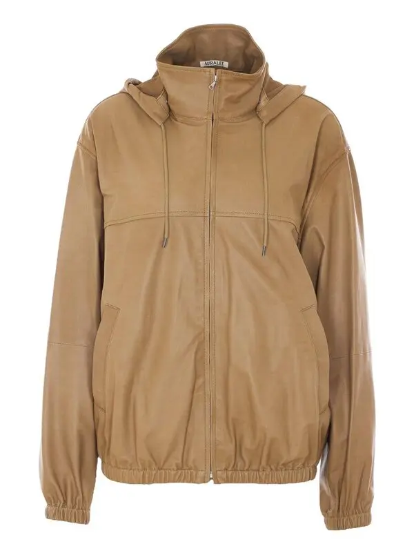 Auralee Fine Baby Calf Hooded Blouson - Cream
