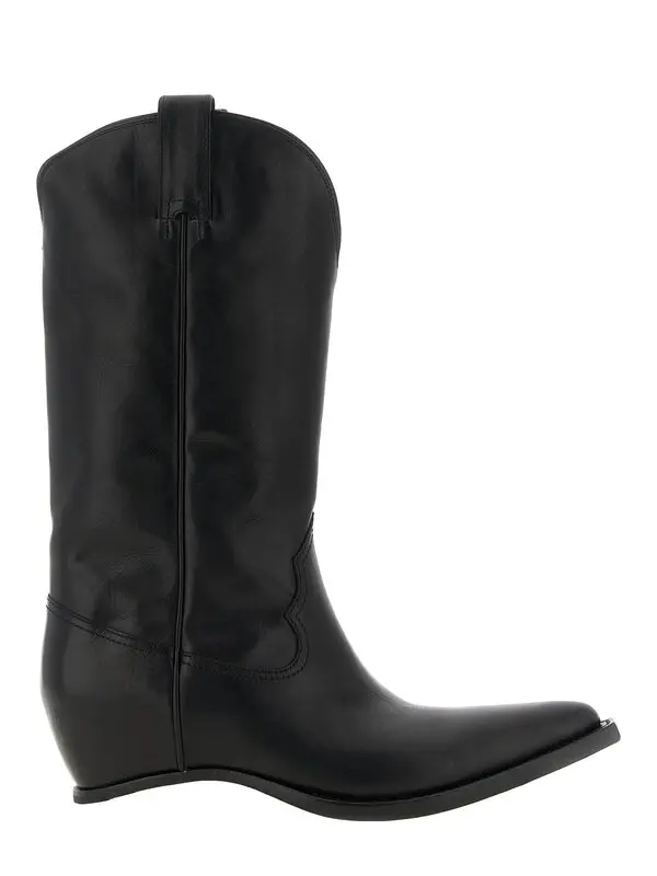 MAISON MARGIELA Heel-less Texan Boots - Black