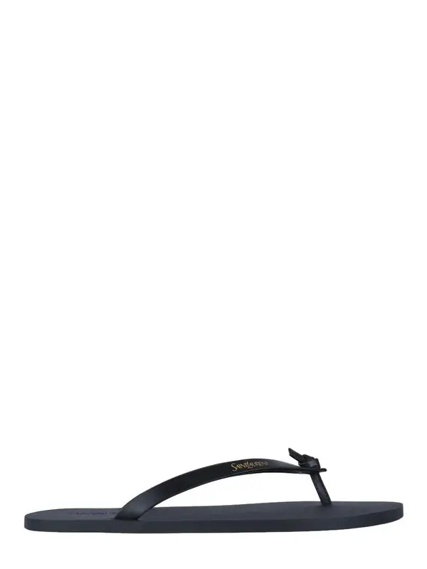 Saint Laurent Leather Flip Flop Sandals - Multicolor