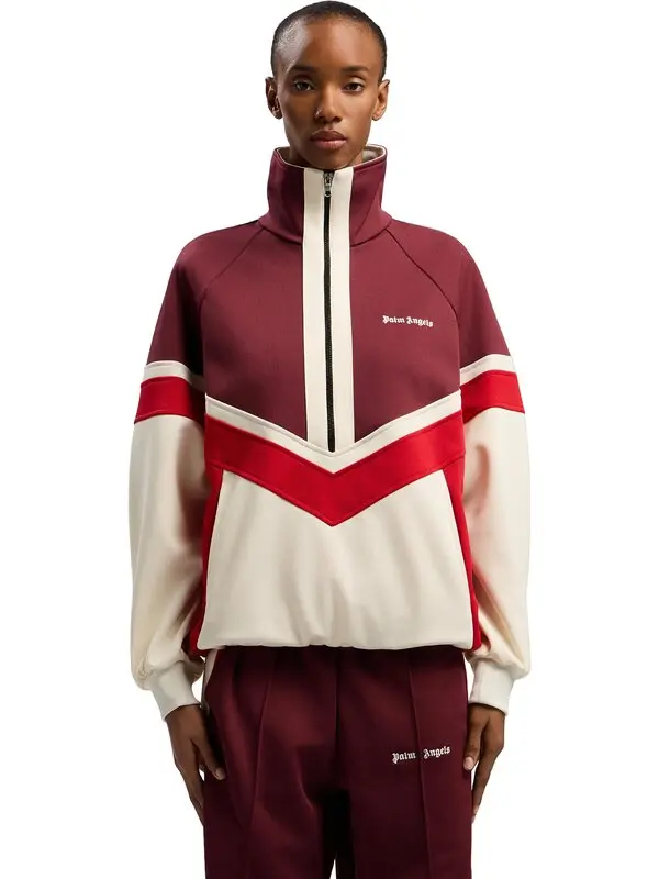 Palm Angels Anorak Track Jacket With Logo Embroidery - Multicolor