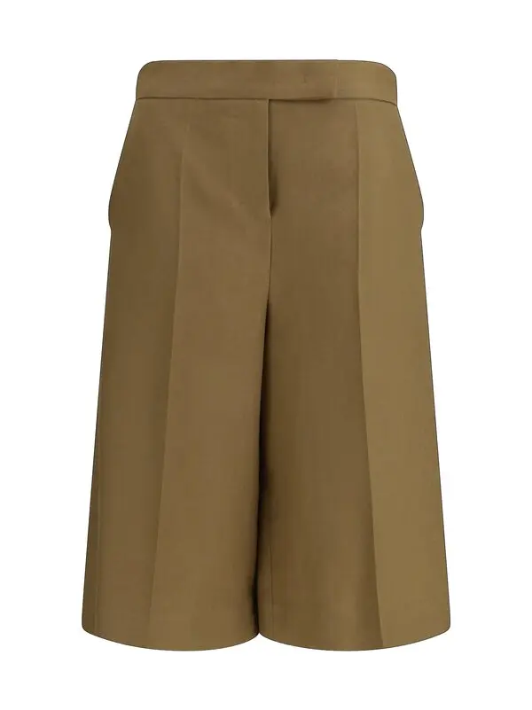 Max Mara Linen Bermuda Shorts - Green