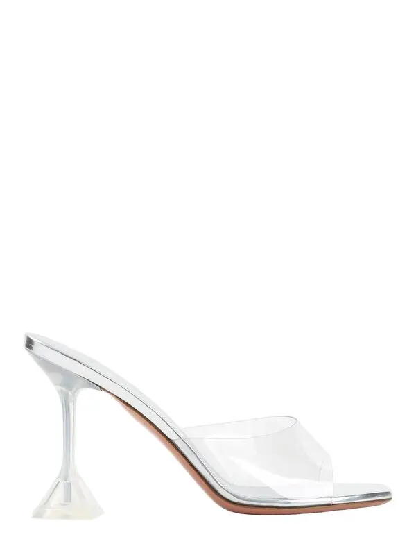 Amina Muaddi Lupita Glass Slipper Pumps - Silver