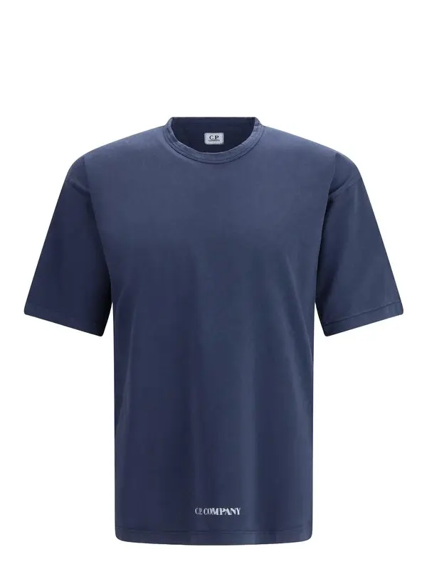 C.P. COMPANY Cotton Crewneck T-shirt - Blue