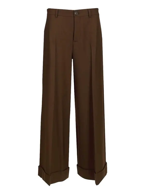 Celine Dock" Trousers In Stretch Wool Gabardine - Brown