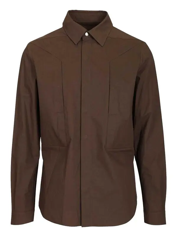 Rick Owens Fogpocket Outershirt - Brown