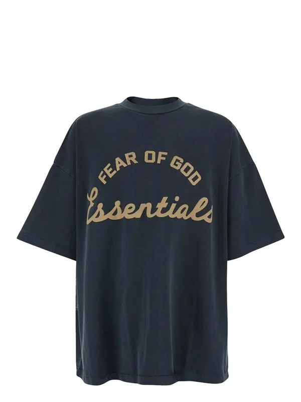 Fear Of God Gray T-shirt With Short Sleeves And Round Neck For - Multicolor