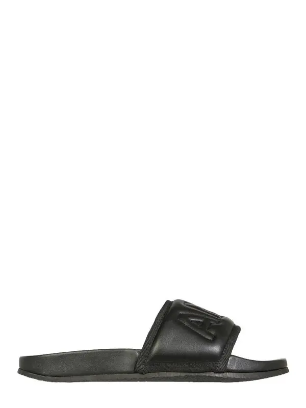 AMBUSH Leather Padded Slide Sandals - Black