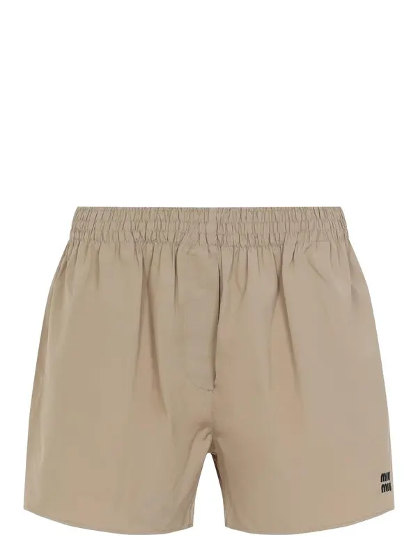 Miu Miu Cotton Shorts - Green