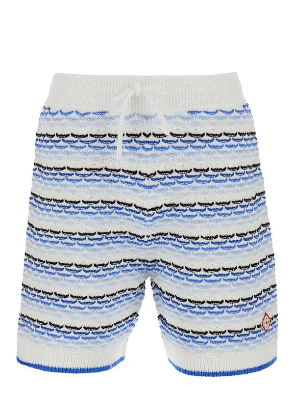 Casablanca Kitted Shorts With Classic Design In Cotton - Multicolor