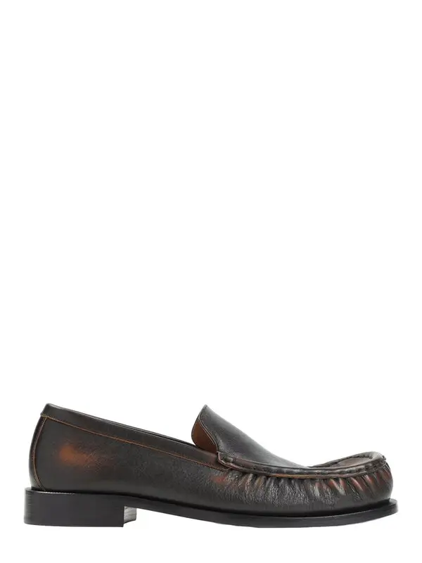 Dries Van Noten Brown Calf Leather Loafers - Multicolor