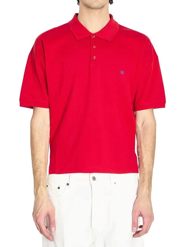 Celine Logo Cotton Polo Shirt - Multicolor