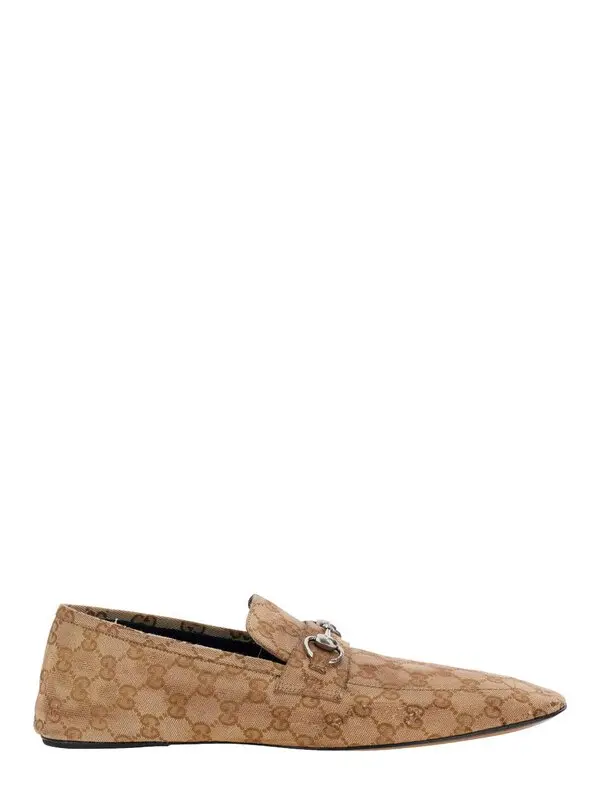 Gucci Gg Canvas Horsebit Loafers - Multicolor