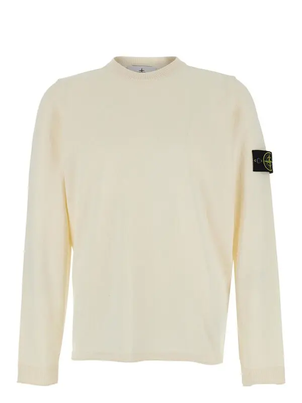 Stone Island Cotton Sweater With Round Neck And Long Sleeves - Multicolor