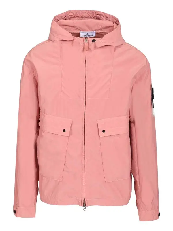 Stone Island Short Hooded Parka - Purple