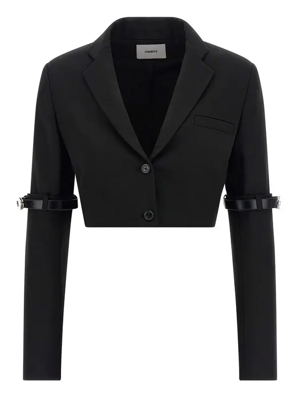 Coperni Hybrid Single-breasted Bolero Blazer - Black