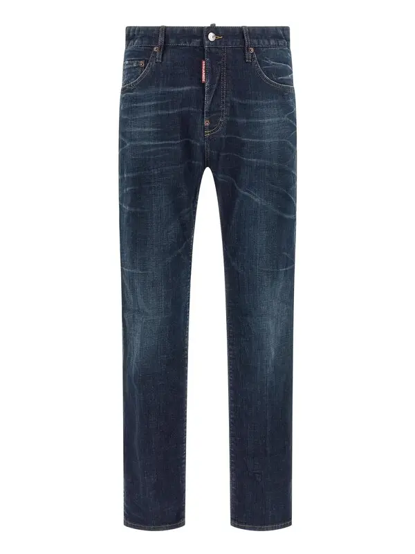 Dsquared2 642 Cotton Denim Jeans - Blue