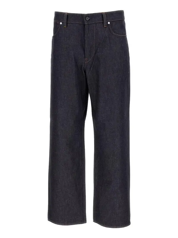 Stone Island Loose Fit Straight Leg Jeans - Multicolor