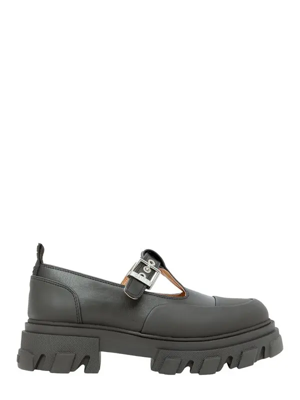 GANNI Cleated Mary-jane Shoes - Black