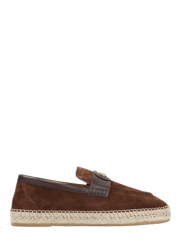 Valentino Garavani Bark Leather Espadrilles - Brown