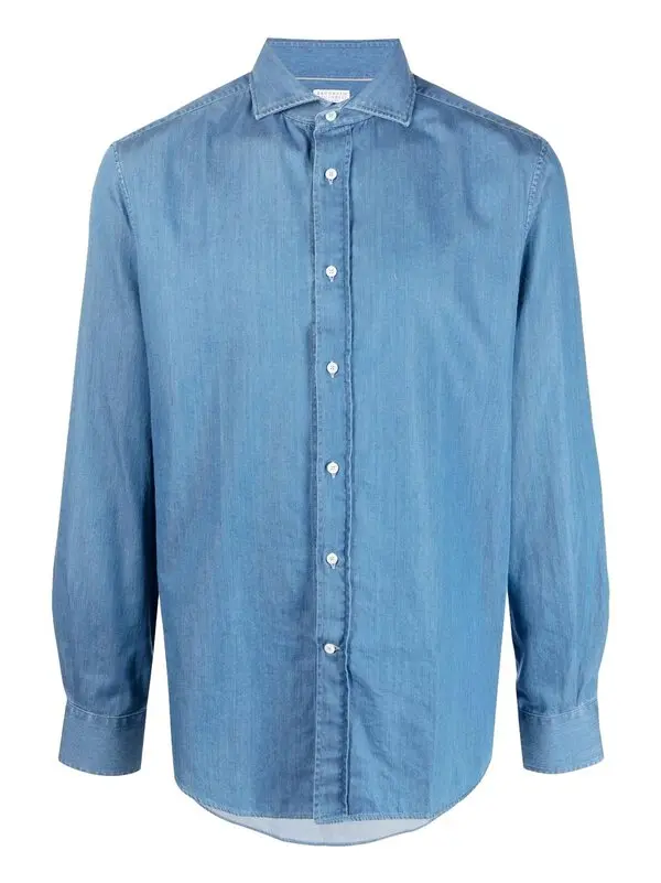 Brunello Cucinelli Denim Cotton Shirt - Multicolor