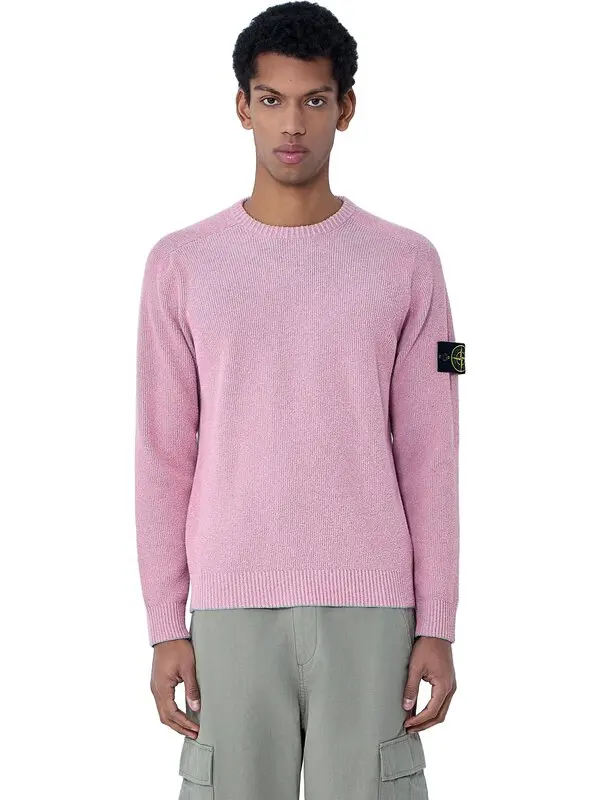 Stone Island Crewneck Fine Knit Sweater - Pink