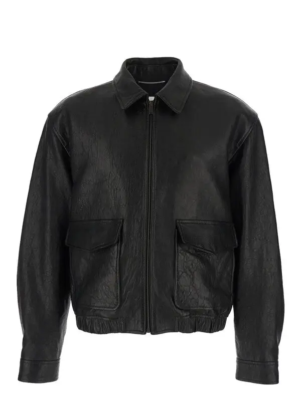 Saint Laurent Classic Collar Leather Jacket - Multicolor