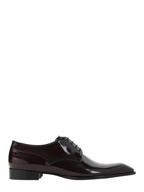Saint Laurent Lindon 25 Lace Up Shoes - Brown