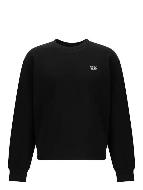 Kenzo Cotton Sweatshirt With Wild Tiger Embroidery - Black