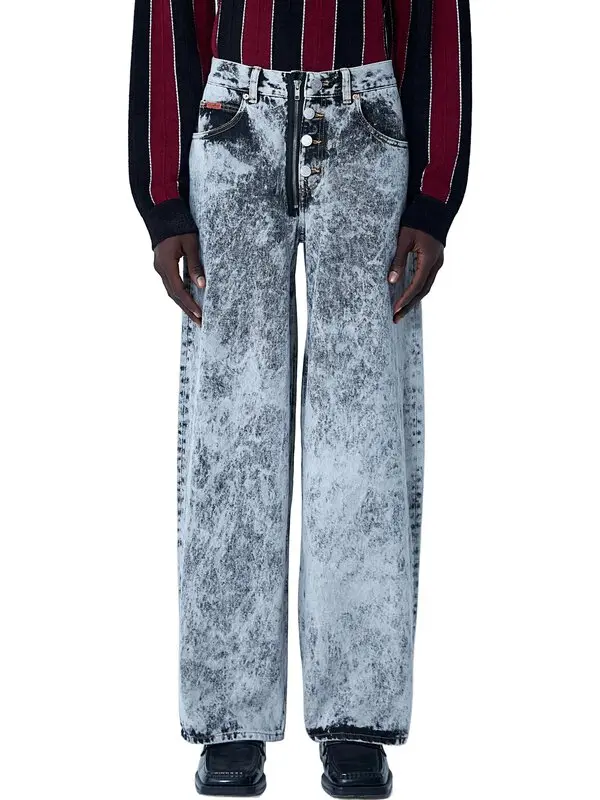 Martine Rose Coated Denim Jeans - Gray