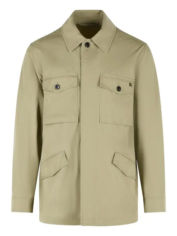 Burberry Bradmore Pinsparrow Beige' Cotton Jacket - Cream