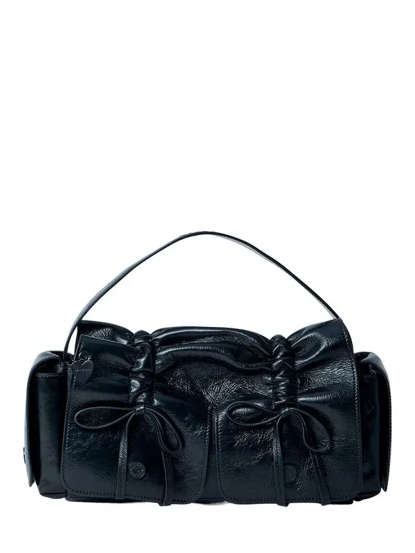 Acne Studios Multi-pocket Shoulder Bag With Drawstring Detail - Black