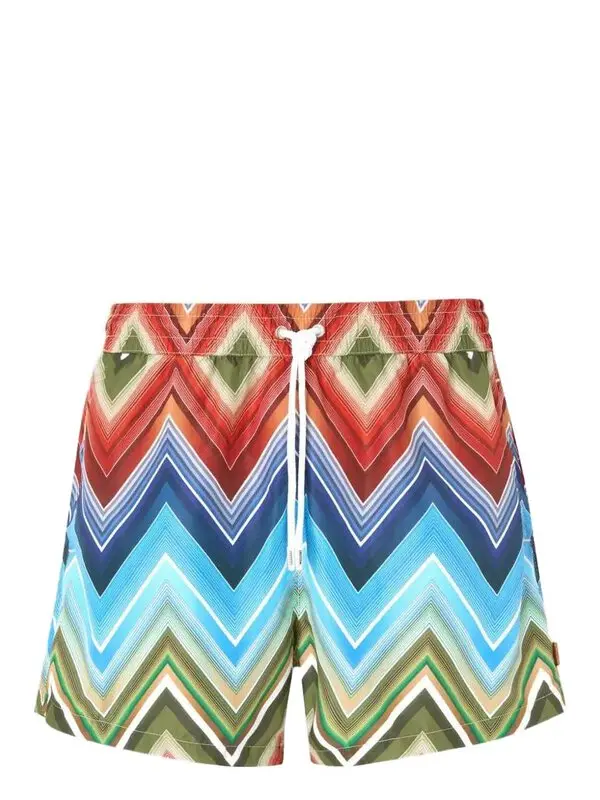 Missoni Zigzag Print Swim Shorts - Multicolor