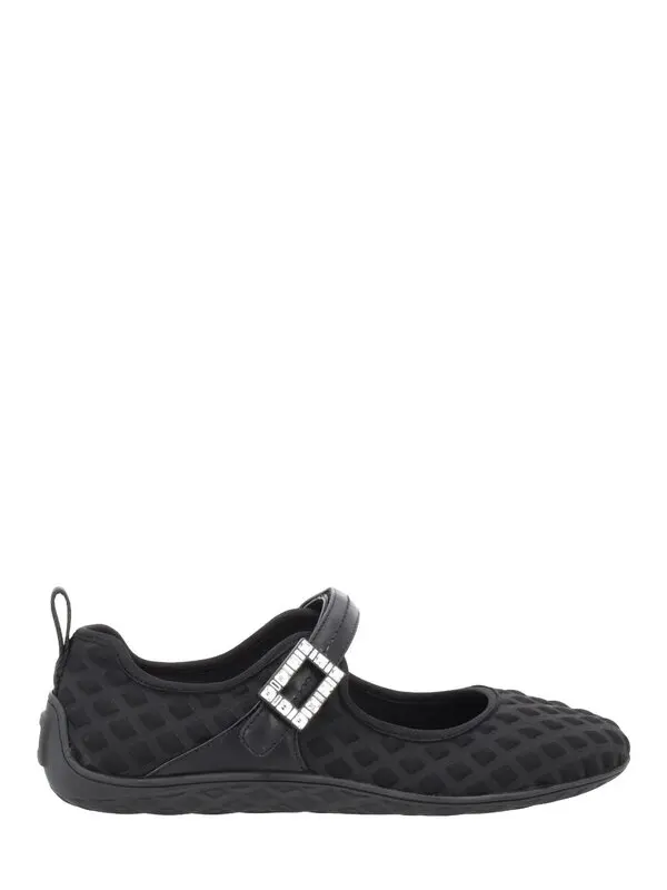 ROGER VIVIER Ballerina Viv Low Flats With Buckle Detail - Black