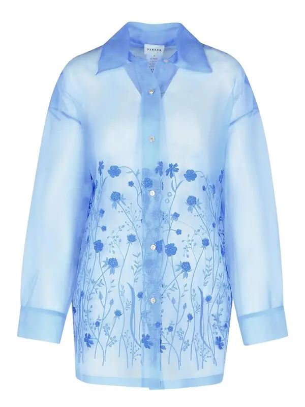 P.a.r.o.s.h Light Silk Shirt - Blue