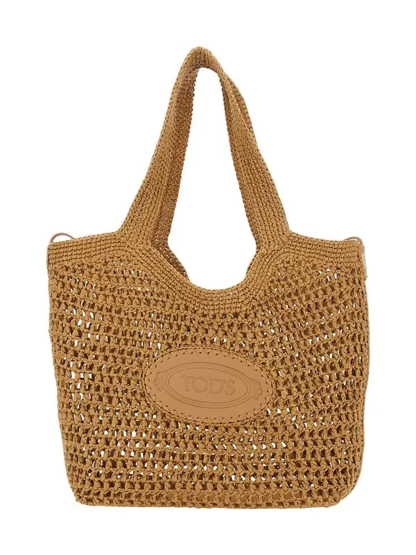 TOD'S Raffia Shopper Bag - Multicolor