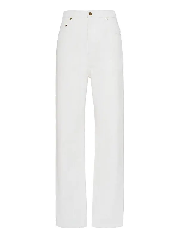 GOLDEN GOOSE High-waisted Five-pocket Denim Trousers - Multicolor